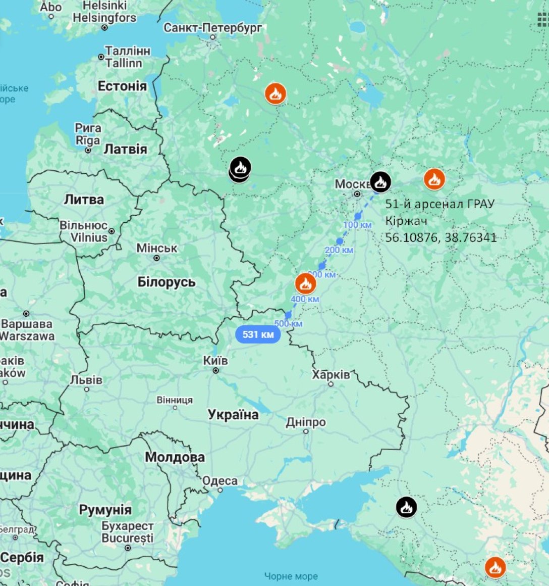 51阿森纳格劳（Arsenal Grau）的爆炸：俄罗斯联邦国防部解释了发生的事情（地图） - 天网实时防务